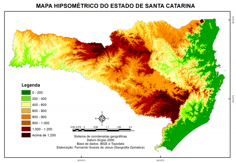 Geografia De Santa Catarina Características Gerais Relevo